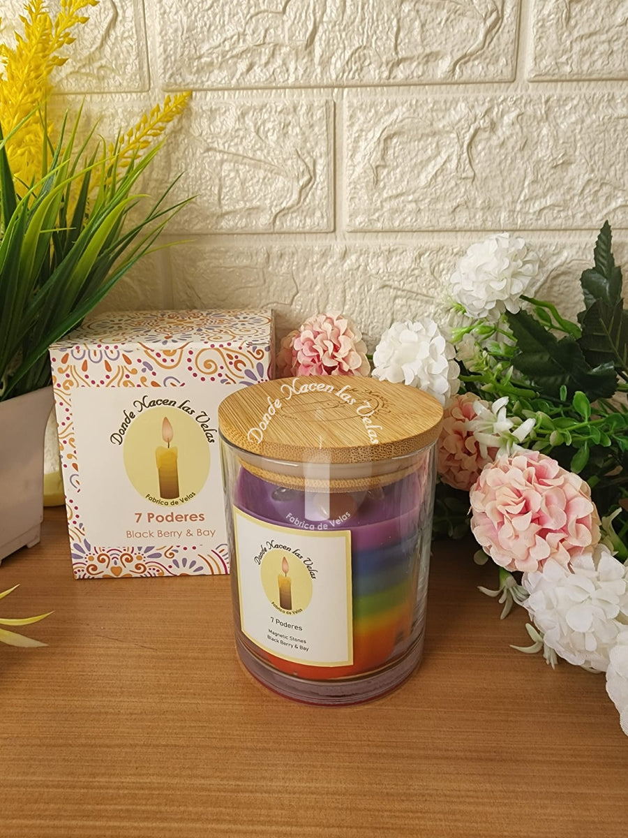 Velas Aromáticas 7 Poderes Con Cuarzos – Fabrica de Velas