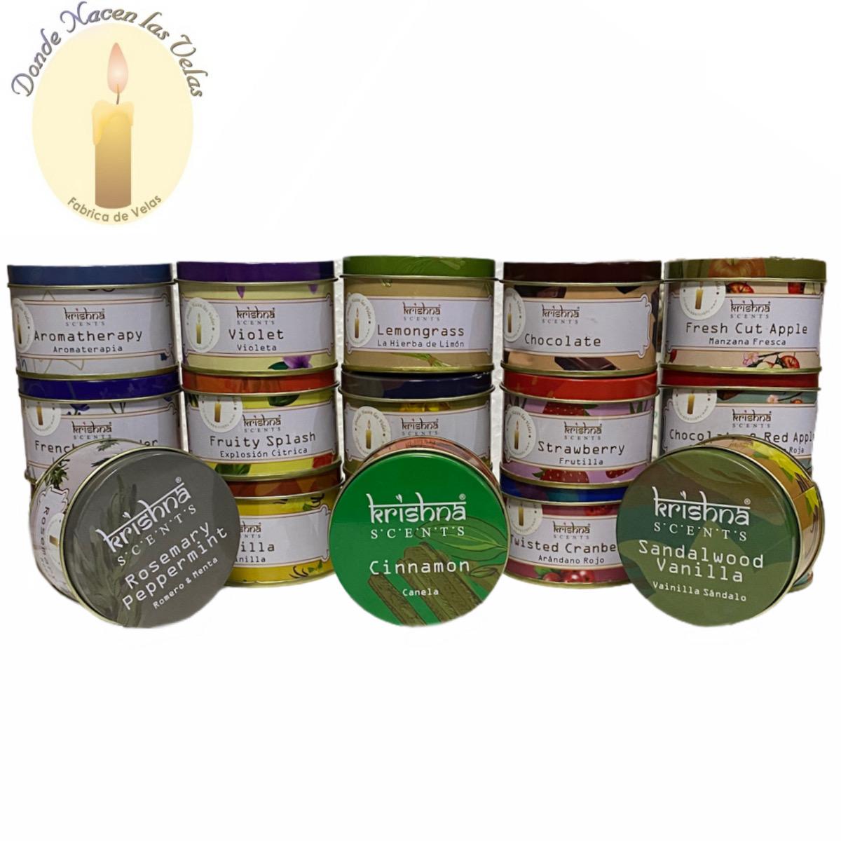 Vela Lata Krishna Lavanda Francesa Doble Mecha – Fabrica de Velas